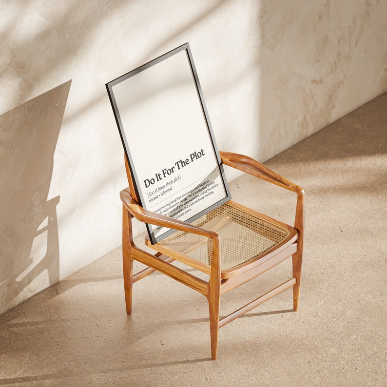 Do It for the Plot Definition Wall Art, Retro Print, Digital Download ...