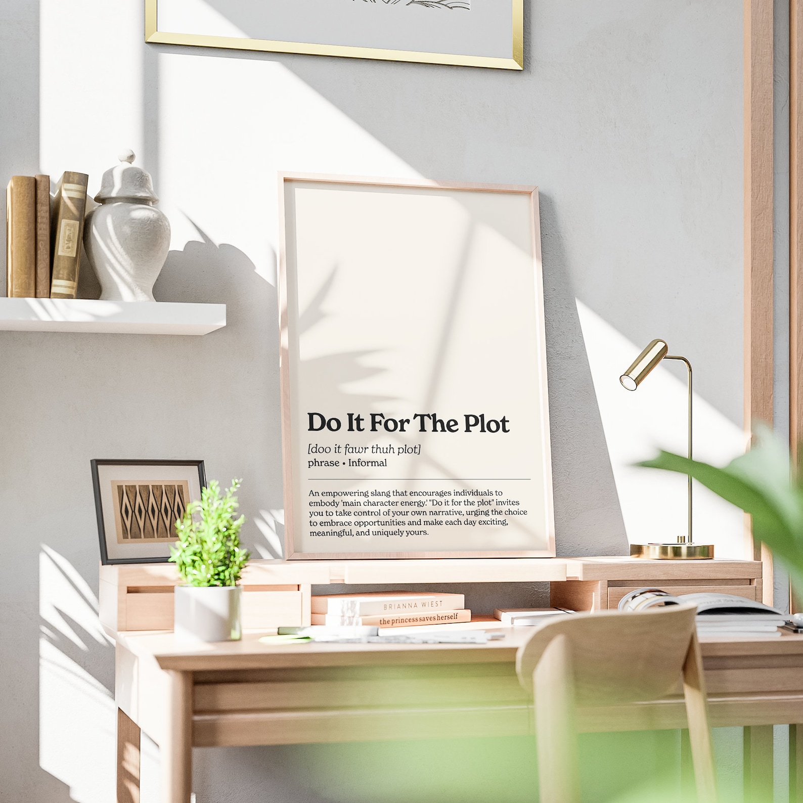 Do It for the Plot Definition Wall Art, Retro Print, Digital Download ...