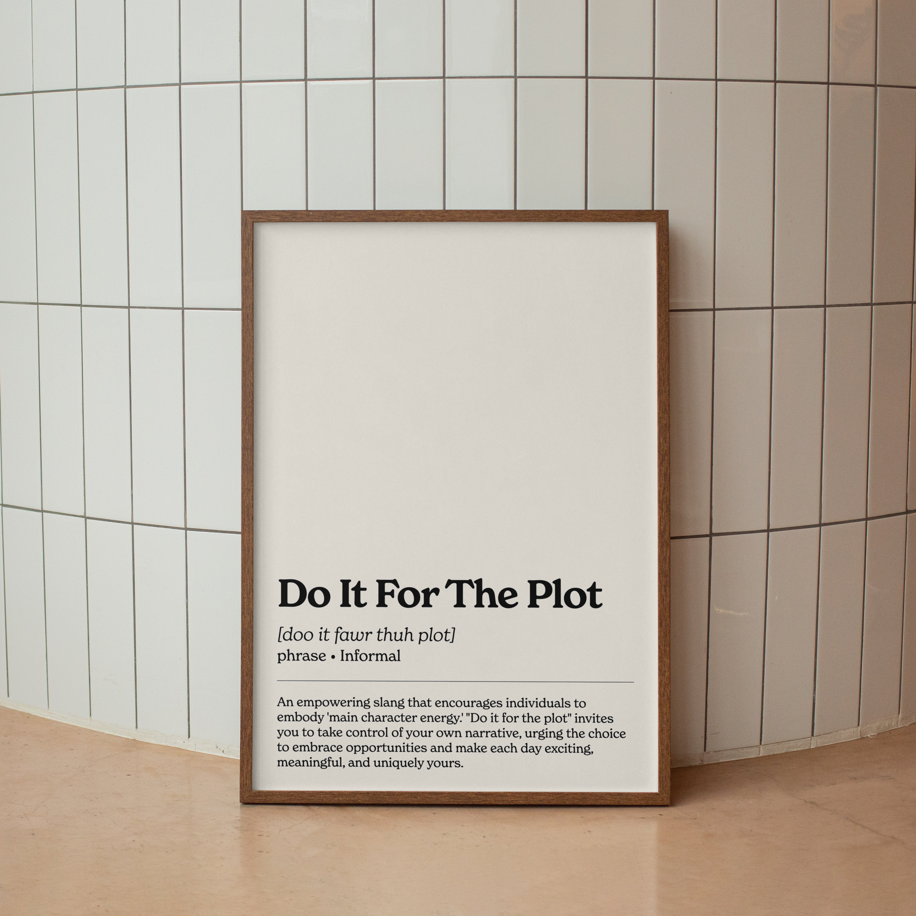 Do It for the Plot Definition Wall Art, Retro Print, Digital Download ...