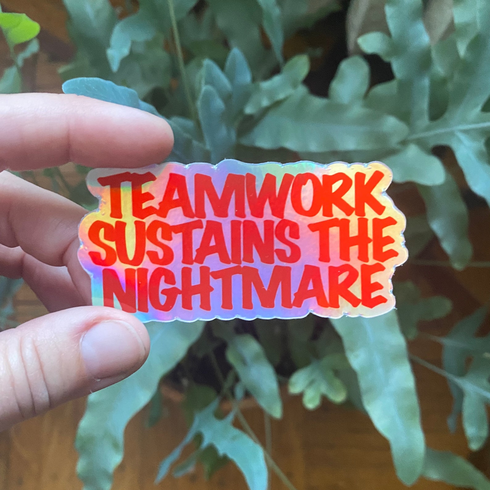 Teamwork Makes the Dream Work Holographic Sticker - Etsy