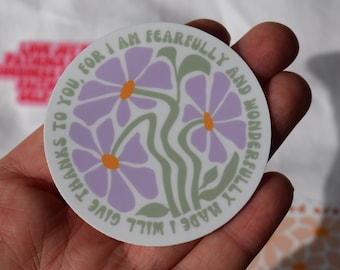 Fearfully and Wonderfully Made Sticker or Magnet Psalm 139 Sticker - Etsy