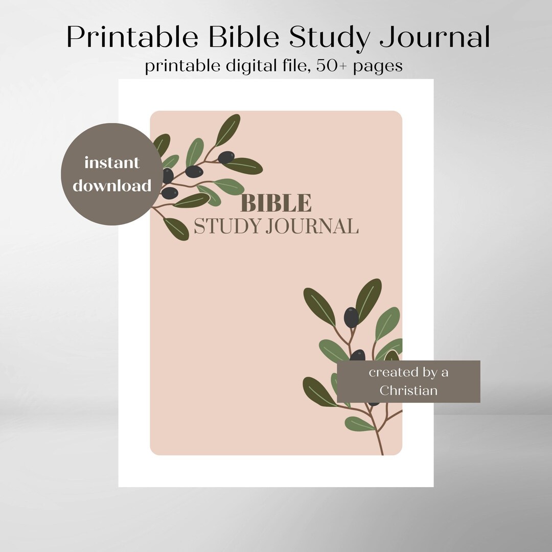 Printable Bible Study Journal, Bible Study, Print Bible Guide, Bible ...