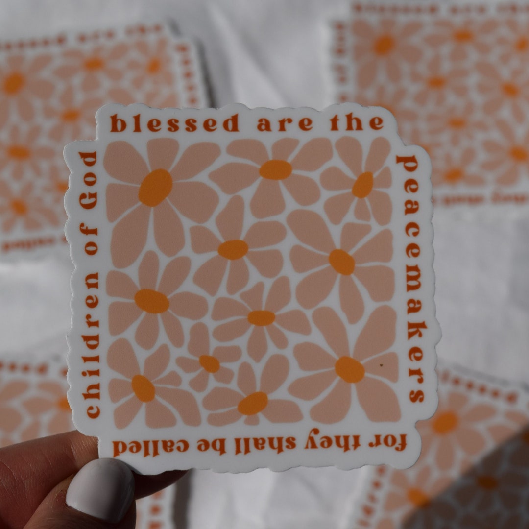 Bible Verse Sticker, Christian Sticker, Bible Sticker, Blessed Are the ...