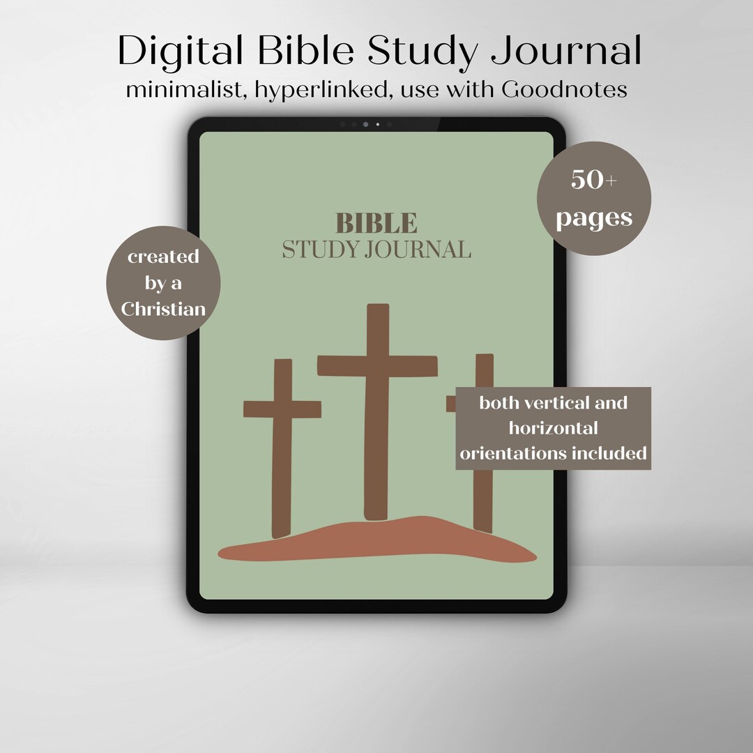 Digital Bible Study Journal, Bible Study Guide, Goodnotes, Hyperlinked ...