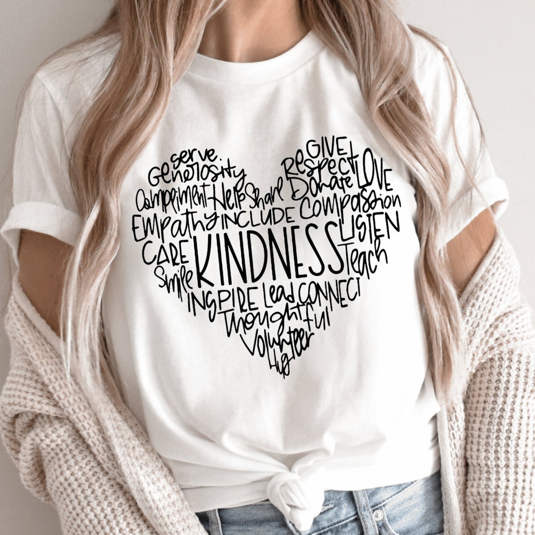 Kindness Heart Shirt, Kindness Tshirt, Counselor Gift, Social Worker ...