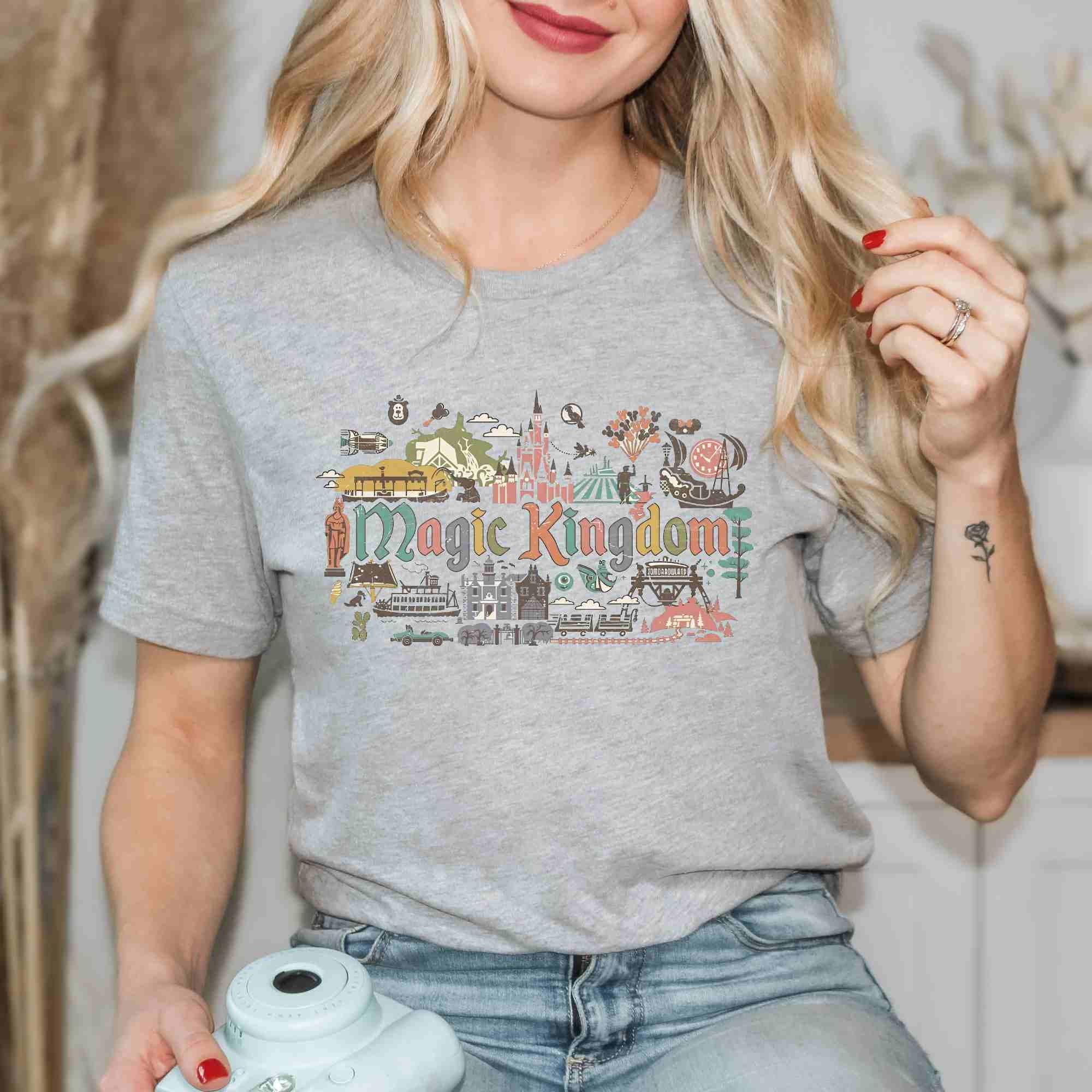 Retro Magic Kingdom T-shirt, Disney Tour 2023 Tee, Disney World Sweater ...