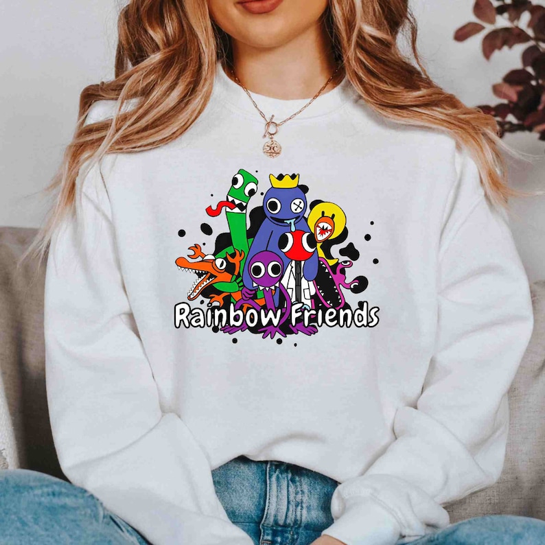 Rainbow Friends for Adults Birthday Sweatshirt, Family Matching ...