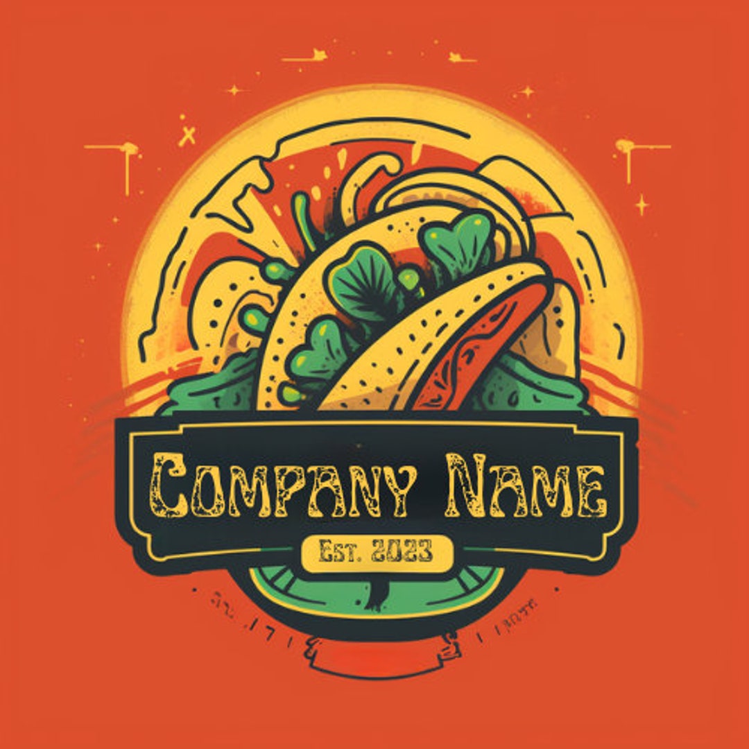 Taco Stand Logo 3, Bright, Colorful Design, .svg File - Etsy