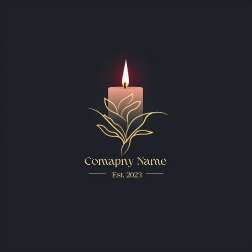 Candle Shop Logo 3, Elegant Design, .svg File - Etsy