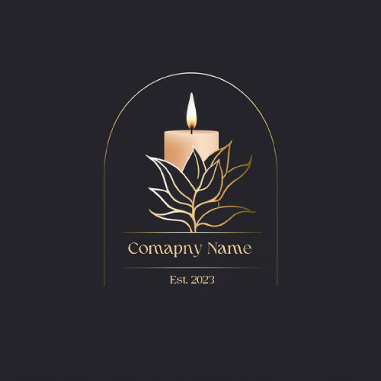Candle Shop Logo 4, Modern Design, .svg File - Etsy