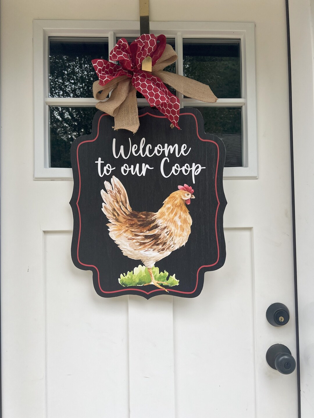 Welcome to Our Coop Door Sign - Etsy