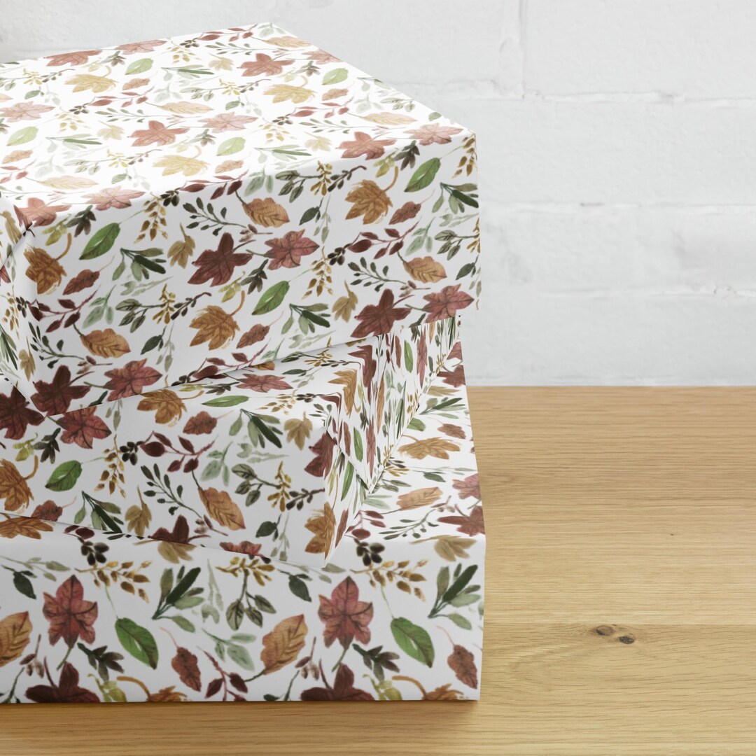 Autumn Leaves Wrapping Paper Sheets - Etsy