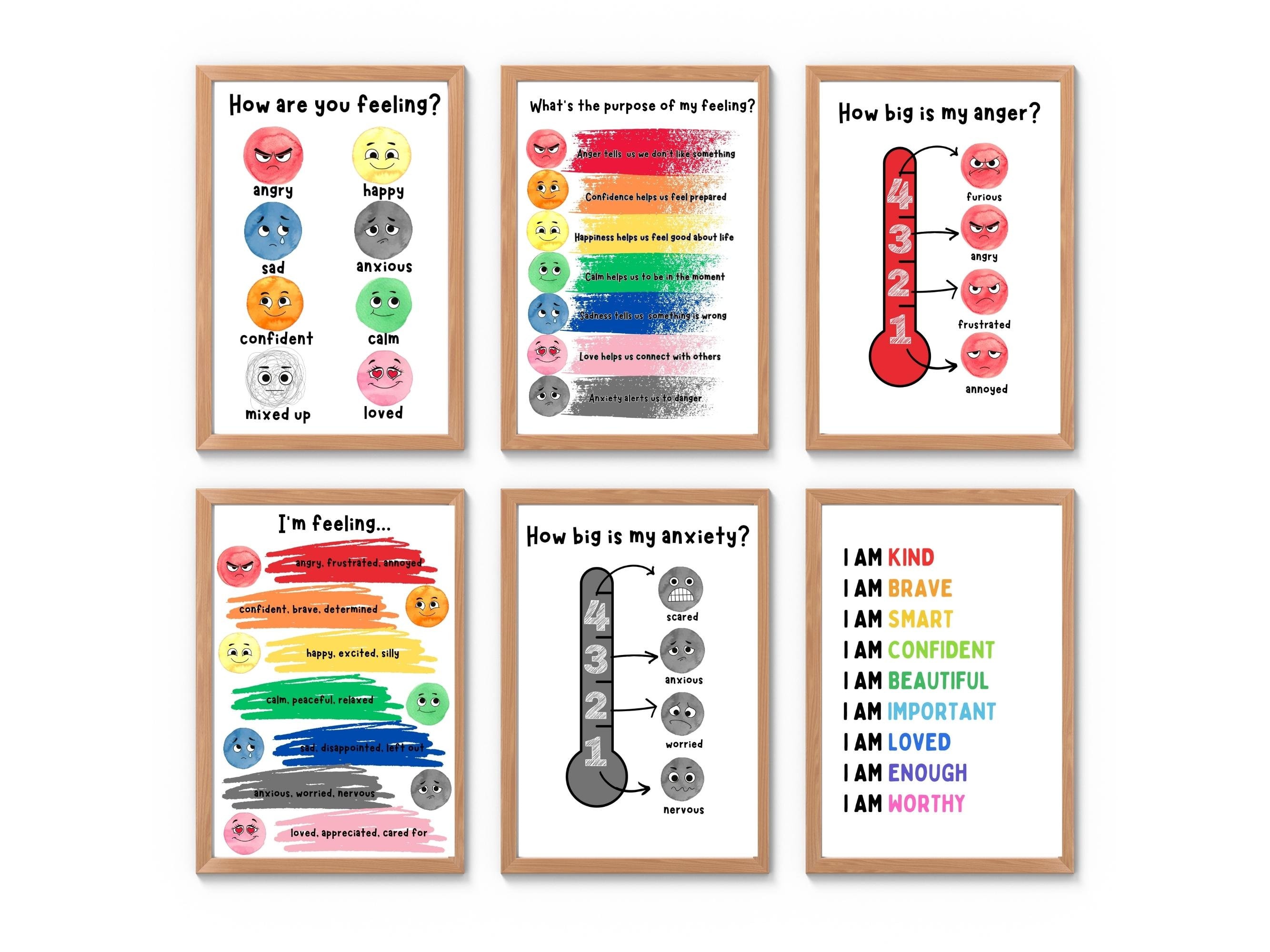 Kids Emotion Regulation Posters, Social Emotional Learning SEL, Calming ...