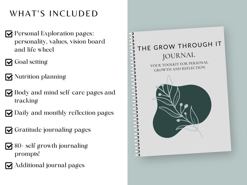 Self Growth Journal, Printable Journal Pages, Self Care Journal ...