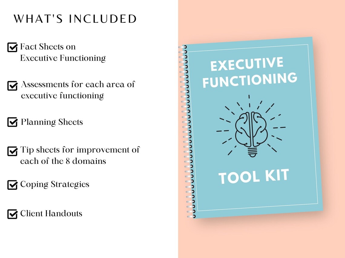 Executive Functioning Workbook ADHD Worksheets Neurodivergent ...