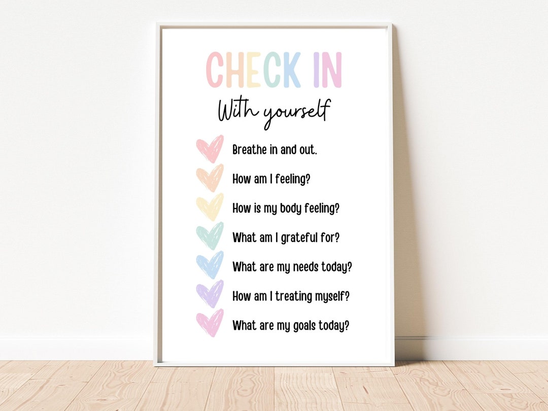 Feelings Check in Poster, Therapy Office Decor, Social Emotional ...