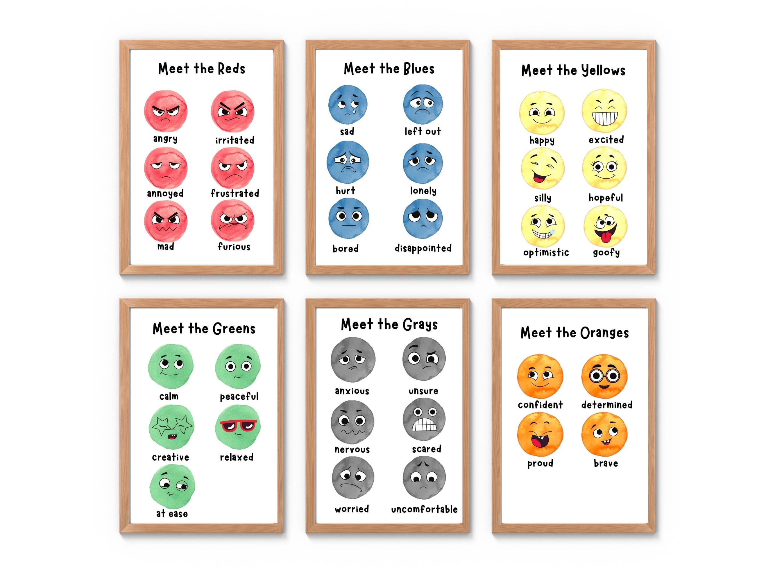 Kids Emotion Regulation Posters, Social Emotional Learning SEL, Calming ...