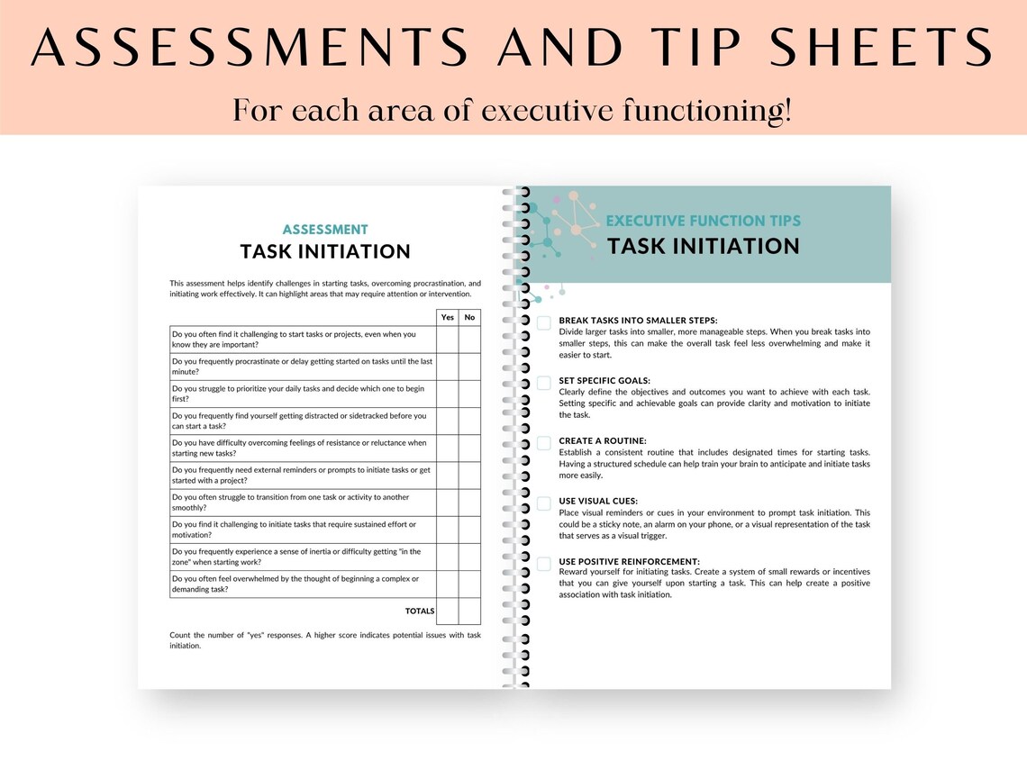 Executive Functioning Workbook ADHD Worksheets Neurodivergent ...
