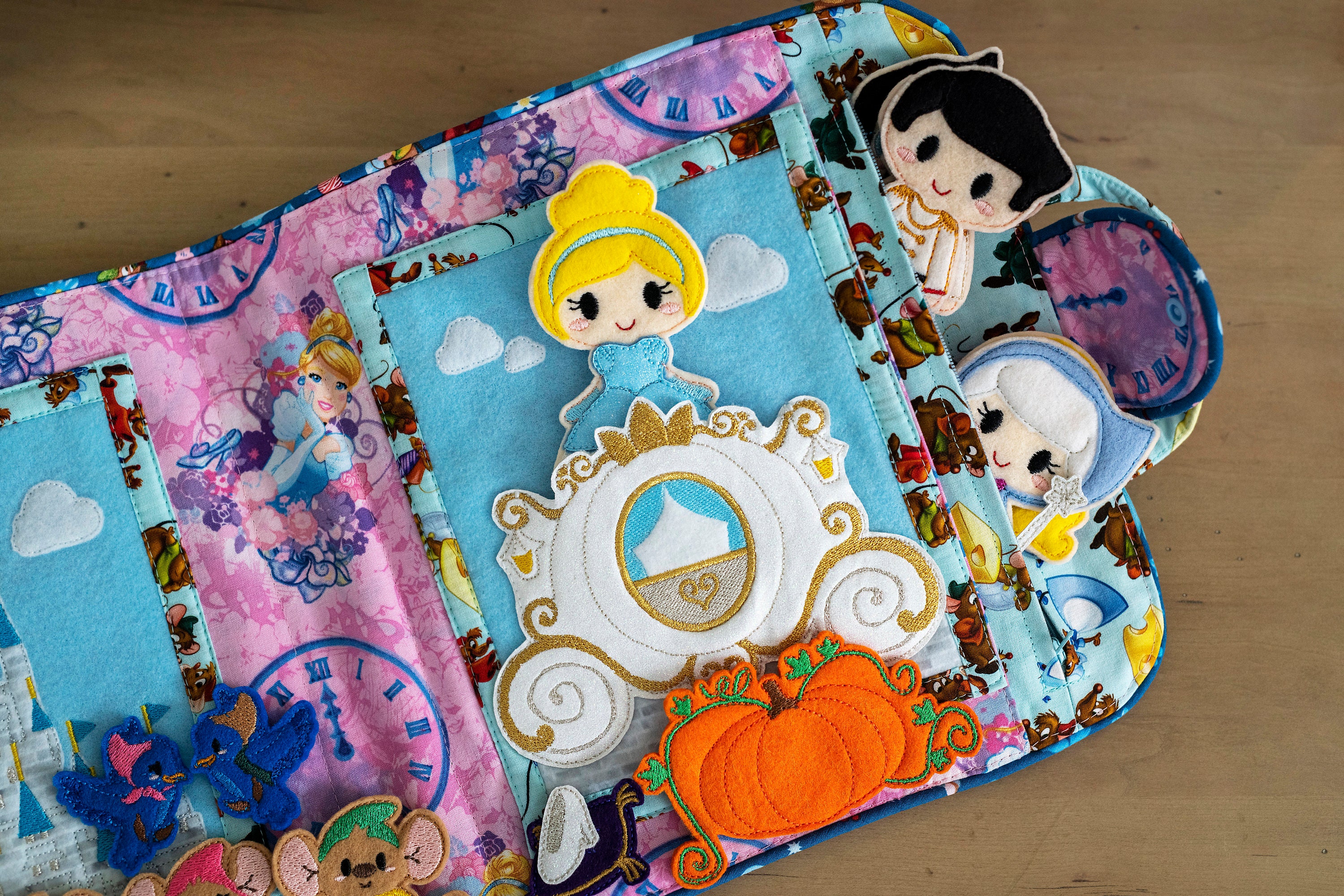 Cinderella Finger Puppets Quiet Book Pretend Play Felt Finger Puppets ...