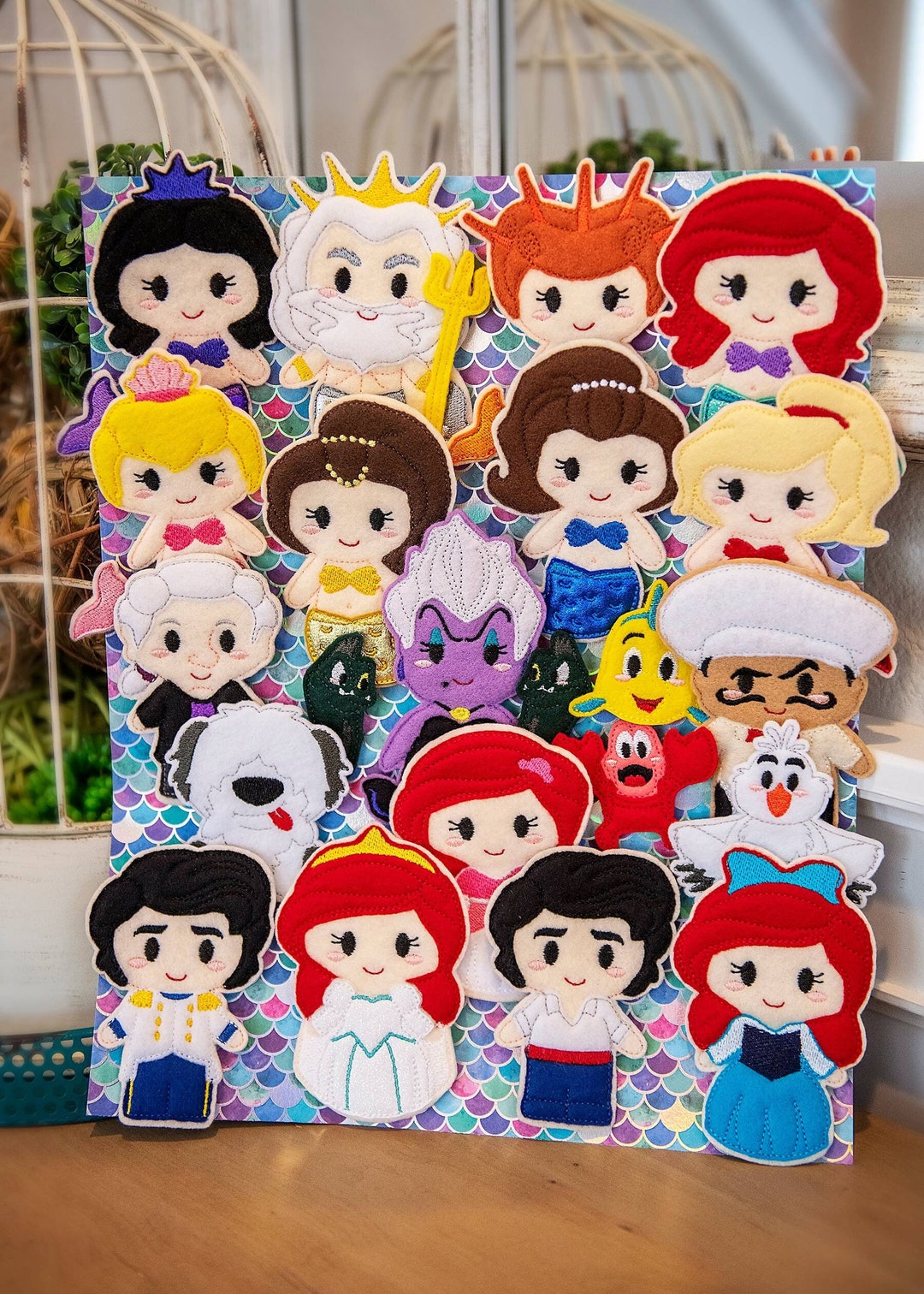 Mermaid Finger Puppets Quiet Book | Pretend Play | Felt Finger Puppets ...