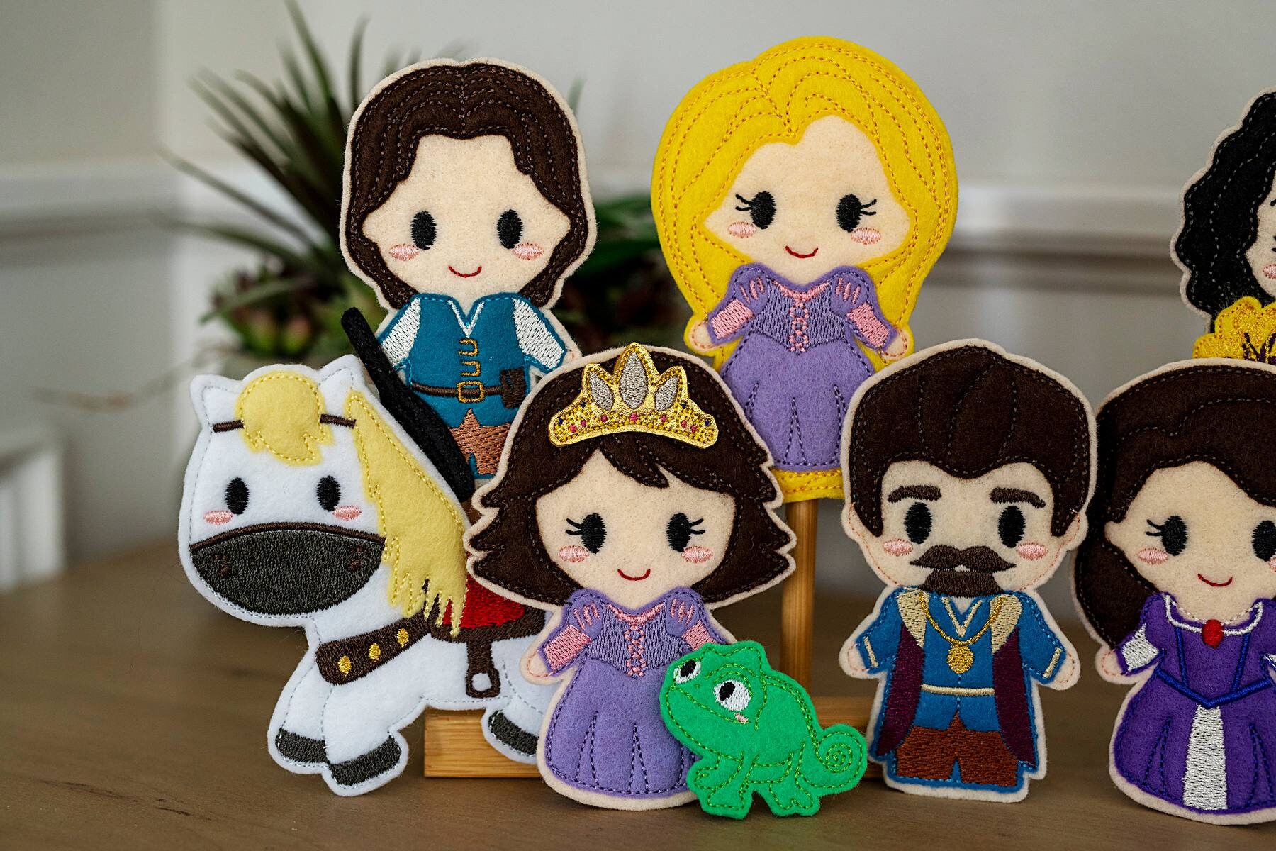 Rapunzel Finger Puppets Quiet Book Pretend Play Felt - Etsy