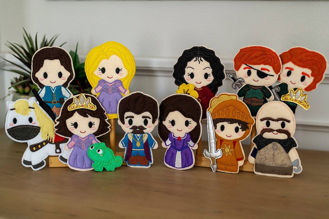 Rapunzel Finger Puppets Quiet Book Pretend Play Felt - Etsy