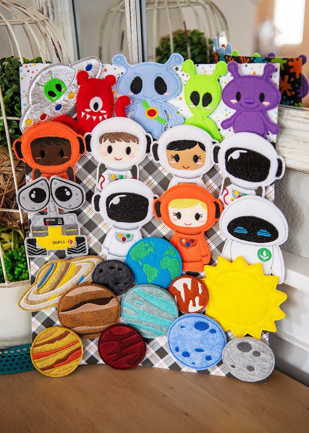 Space Finger Puppets Quiet Book | Pretend Play | Felt Finger Puppets ...