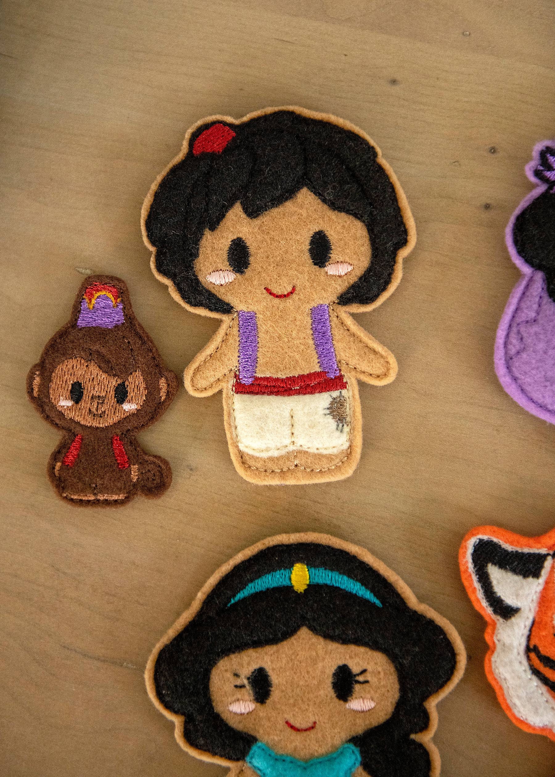 Aladdin Finger Puppets Quiet Book Pretend Play Felt Finger Puppets ...