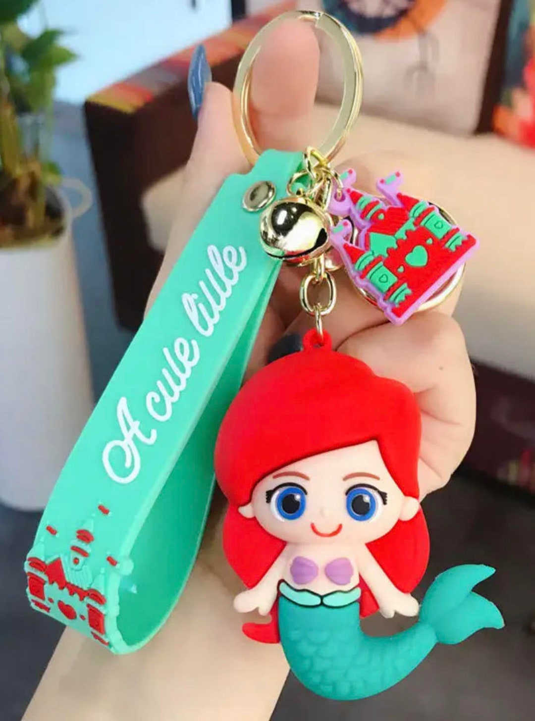 Disney Princess Keychains Ariel Backpack Ring Cinderella - Etsy