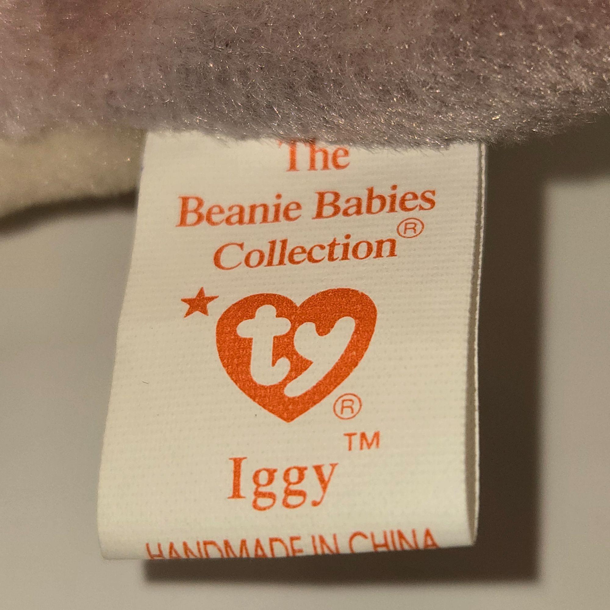 Extremely Rare 1st Variation 1997 Iggy the Iguana TY Beanie Baby PVC ...