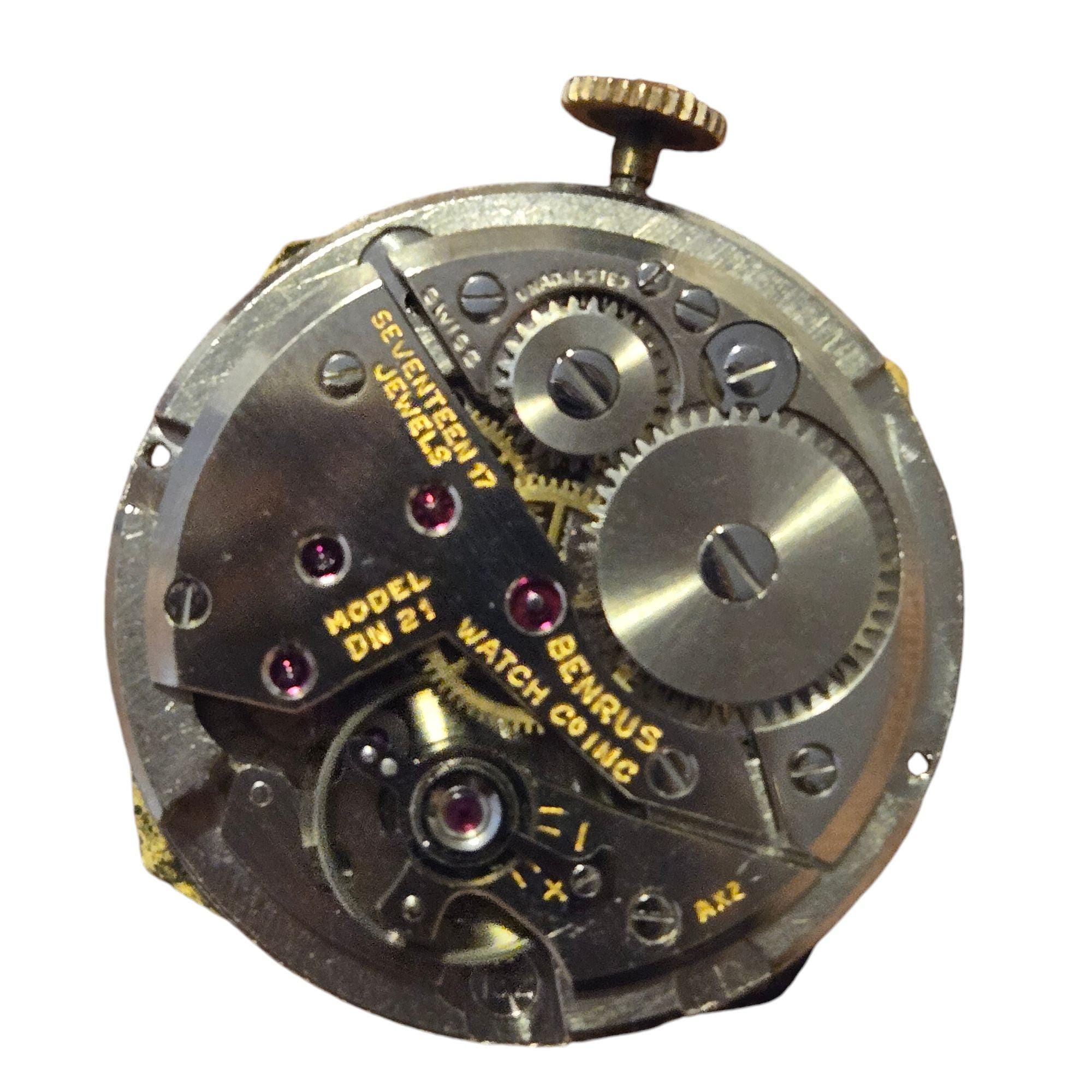 1940s Benrus Swiss 10K RGP Rolled Gold Plate Watch 17 Jewels Mechanical ...