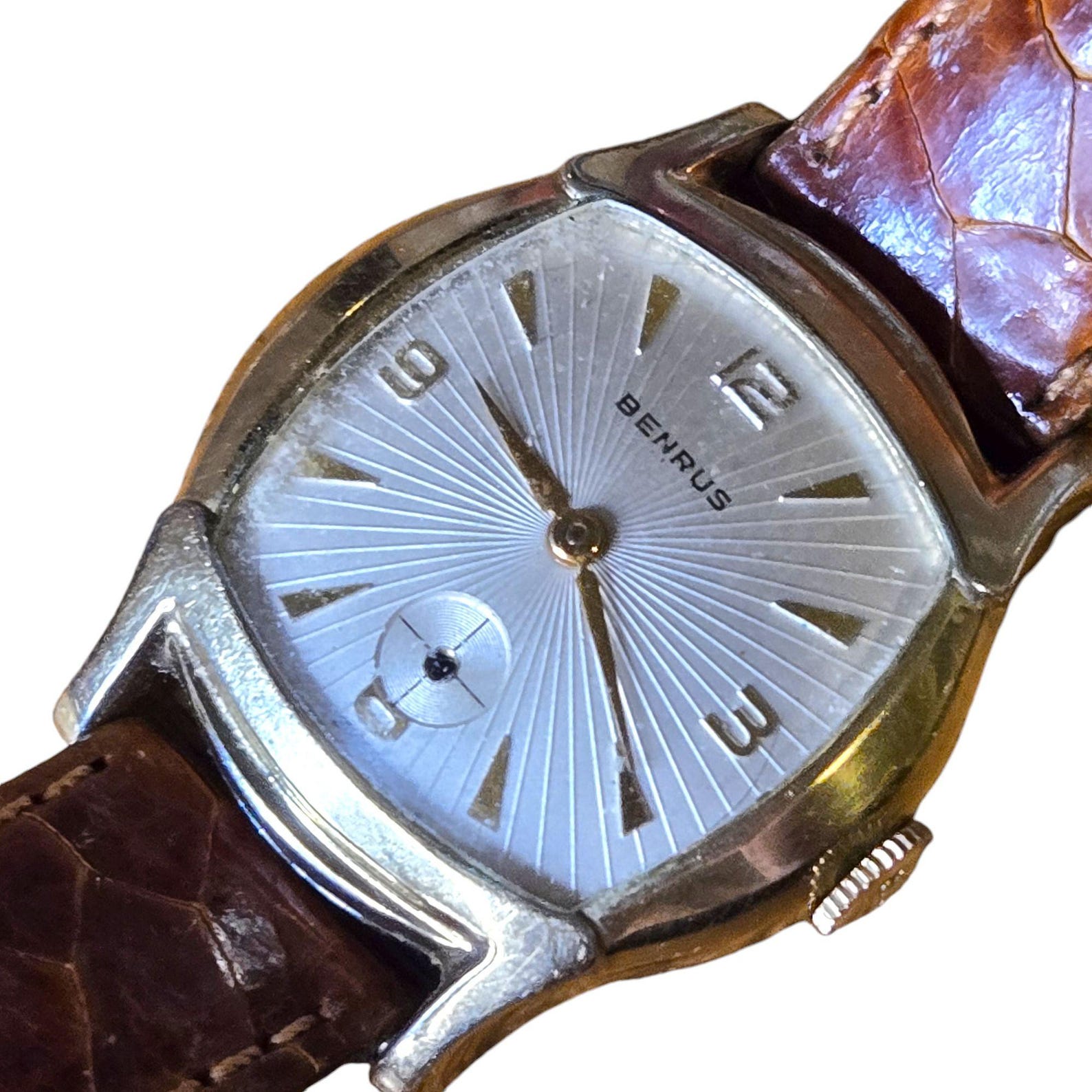 1940s Benrus Swiss 10K RGP Rolled Gold Plate Watch 17 Jewels Mechanical ...