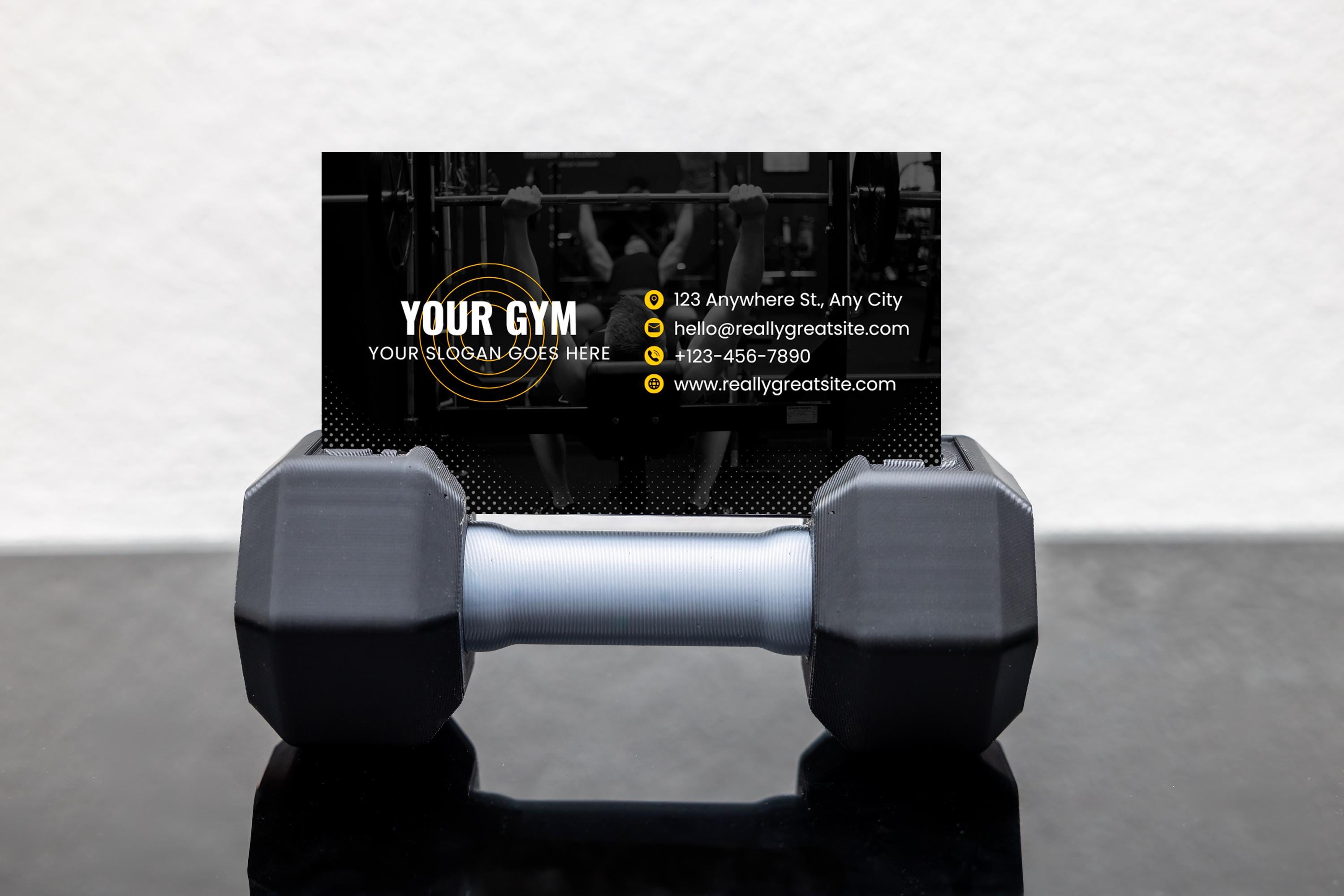 Dumbbell Business Card Holder - Gym-inspired Desk Decor - Fitness ...