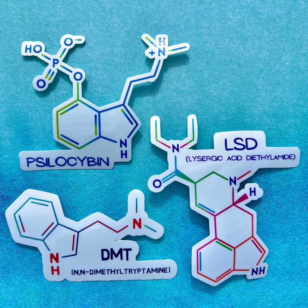 Psychedelic Drugs Labeled Stickers Colorful Chemical - Etsy
