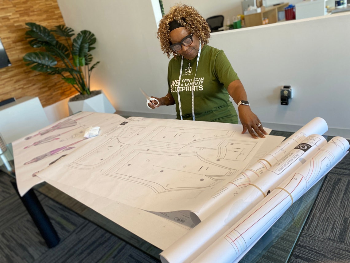 36x24 Sewing Pattern Printing - A0 Copy Shop Sewing Pattern - Custom ...