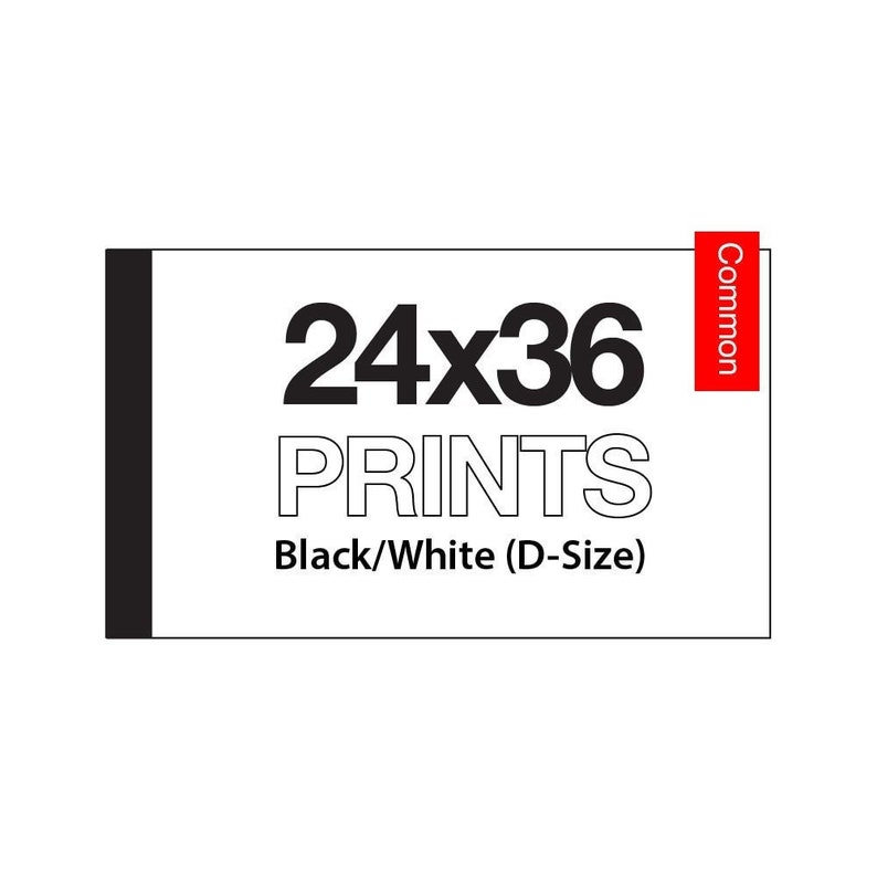 24x36 Blueprints on 201b Bond Paper black/wht Arch D Size Large Format ...