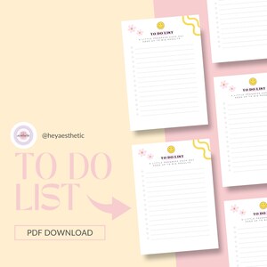 To Do List Print PDF Templates Checklist Routine - Etsy