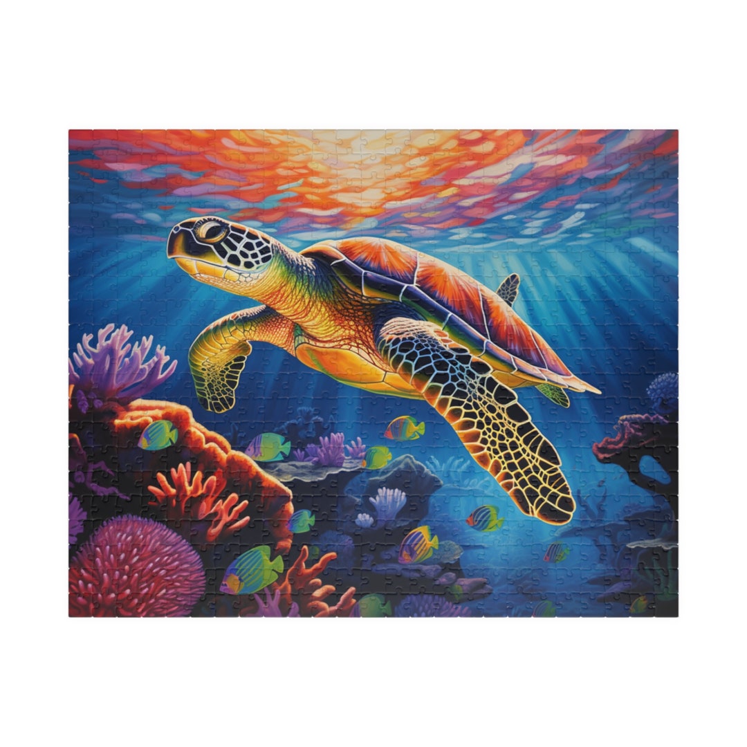 Colorful Sea Turtle Jigsaw Puzzle for Adults Relaxing 1000 Piece Family ...