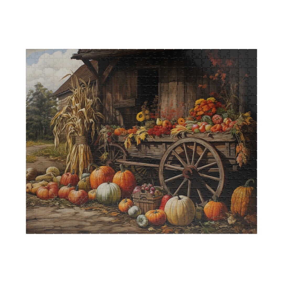 Bountiful Fall Harvest Jigsaw Puzzle For Adults Relaxing 1000 Piece