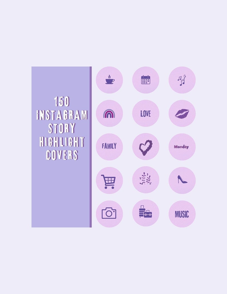 150 Purple Instagram Highlight Covers | Cute IG Story Icons | Aesthetic ...