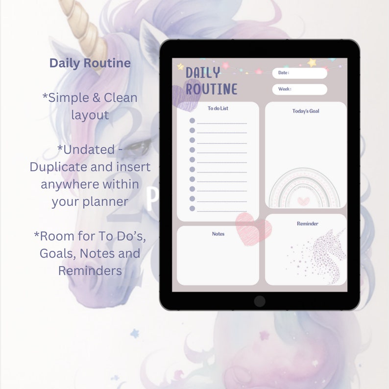 Printable Digital Planner for Girls 2024, Simple Digital Planner for ...