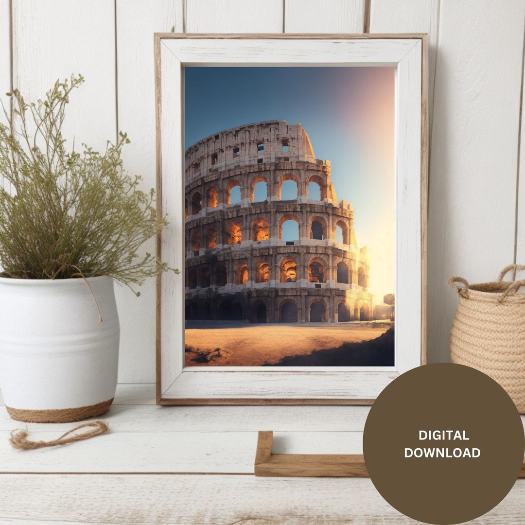 The Colosseum Wall Art, Digital Printable the Colosseum, Rome Italy ...
