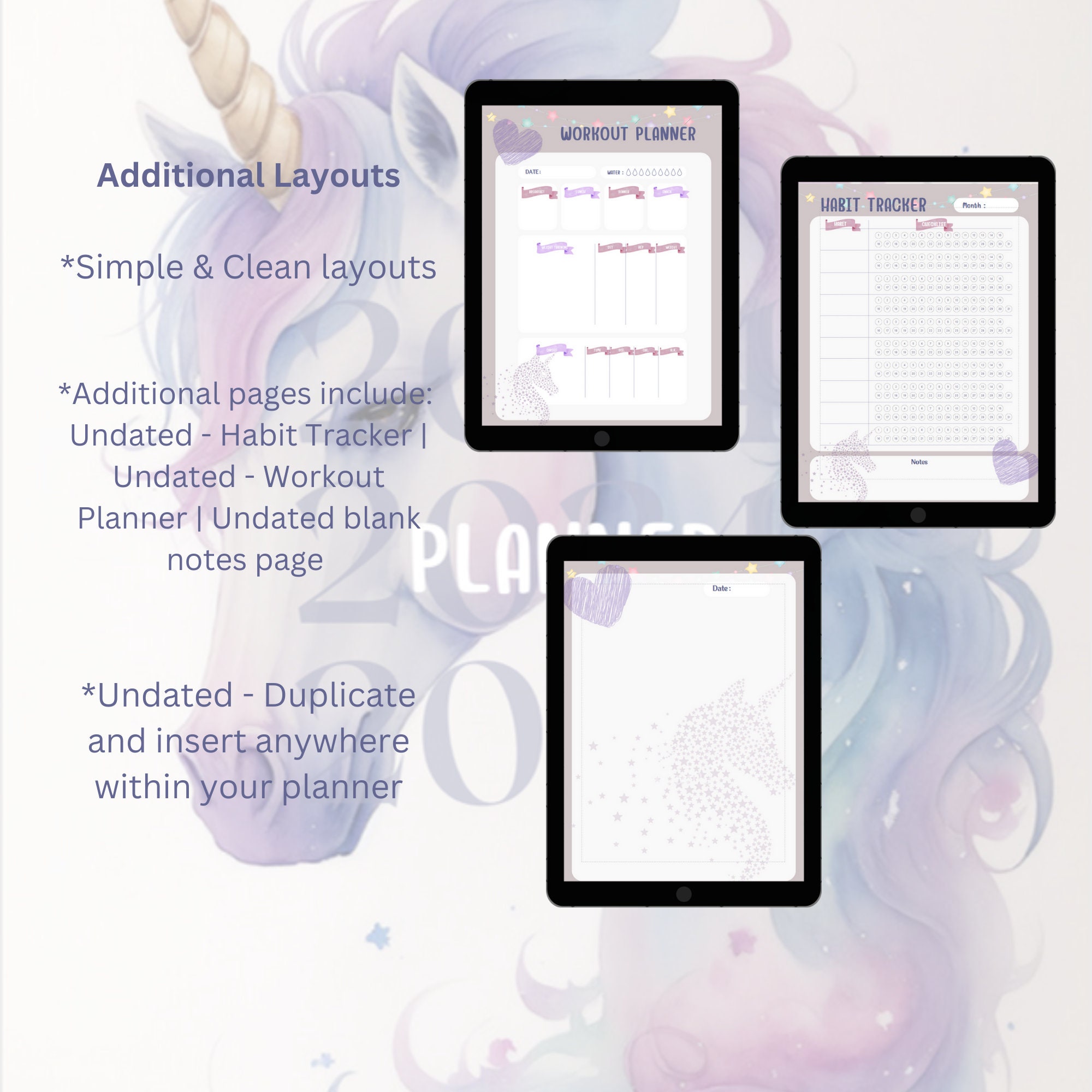 Printable Digital Planner for Girls 2024, Simple Digital Planner for ...