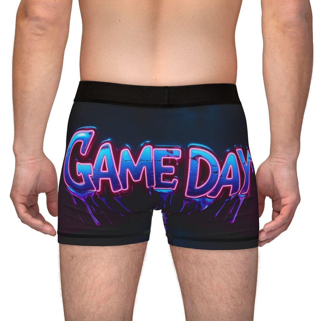Game Day Men's Boxers, Fun Underwear for Sports Fans, Gift for Gamers ...