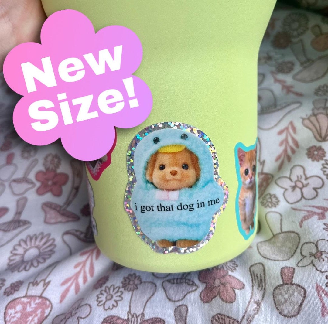 Calico Critter Silly Dog Glitter Sticker - Etsy