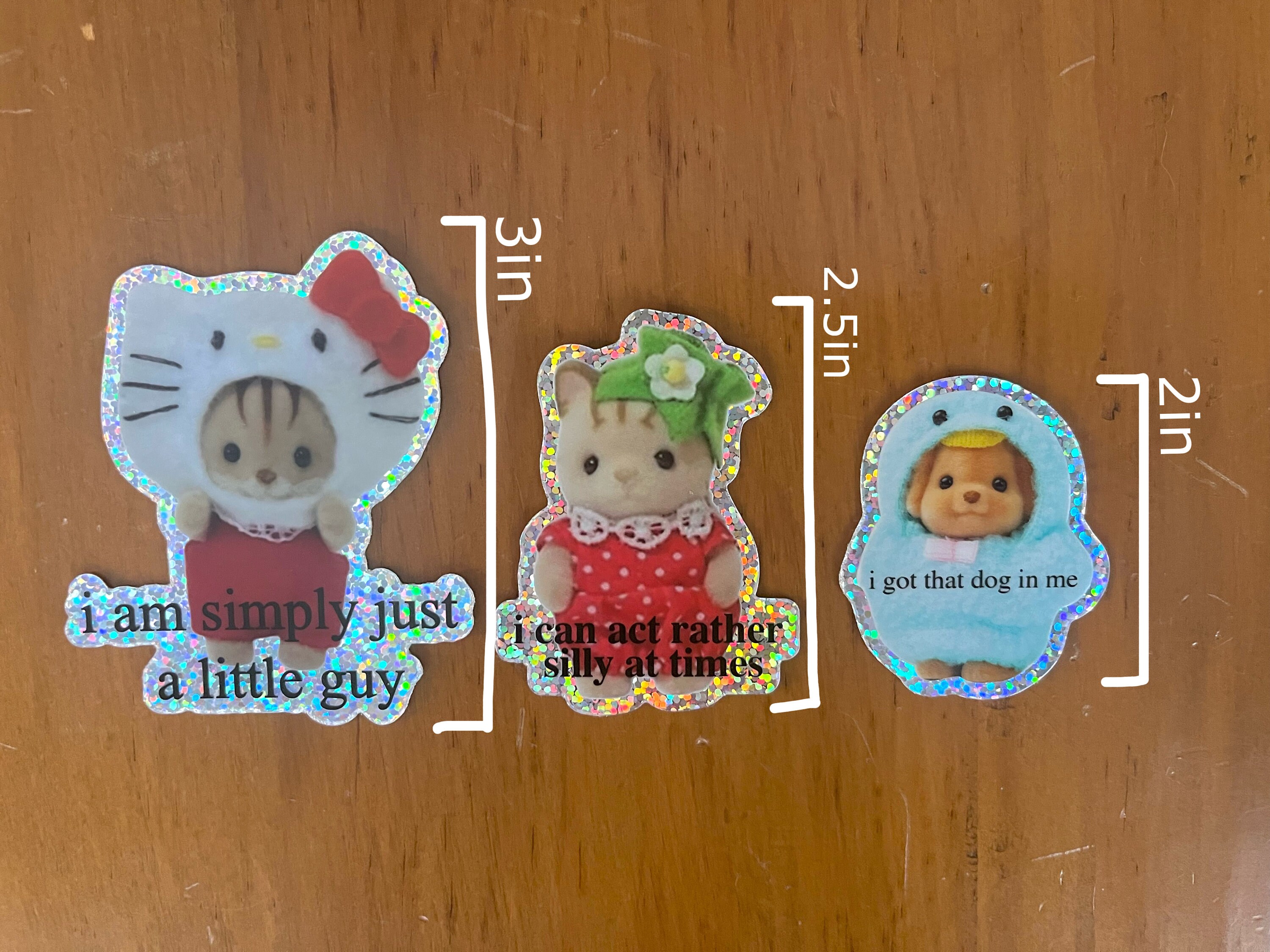 Calico Critter Hello Kitty Silly Glitter Sticker - Etsy