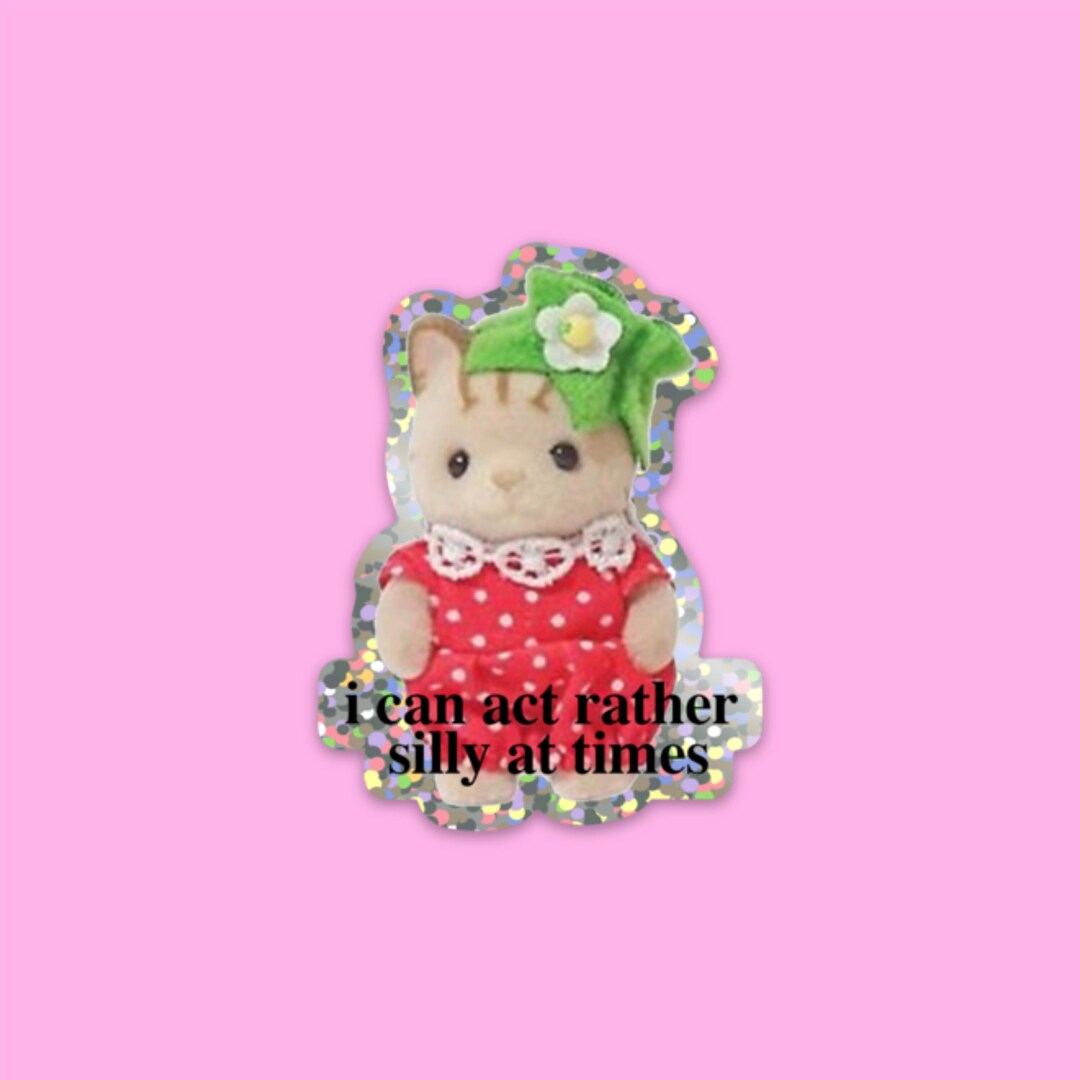 Calico Critter Silly Glitter Sticker - Etsy