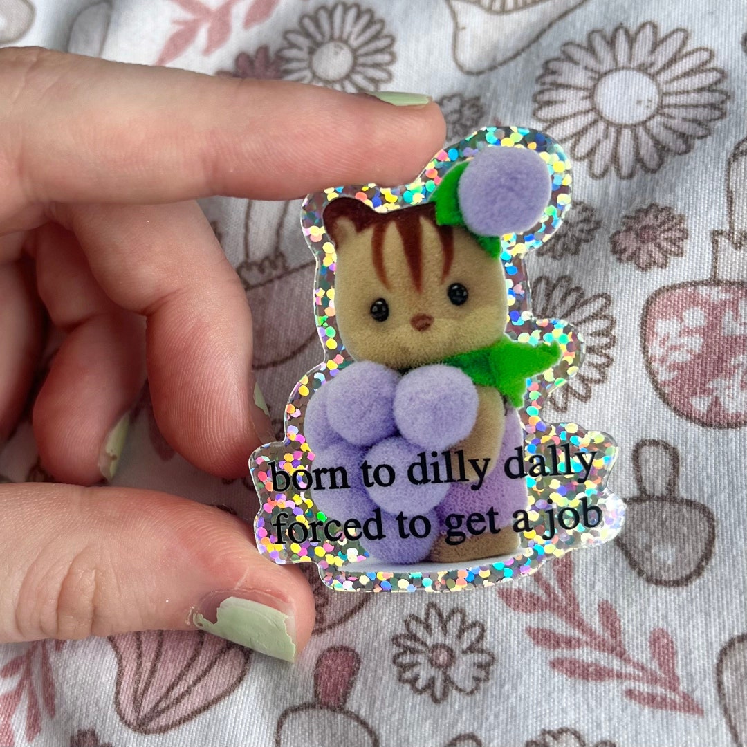 Calico Critter Silly Animal Glitter Sticker - Etsy
