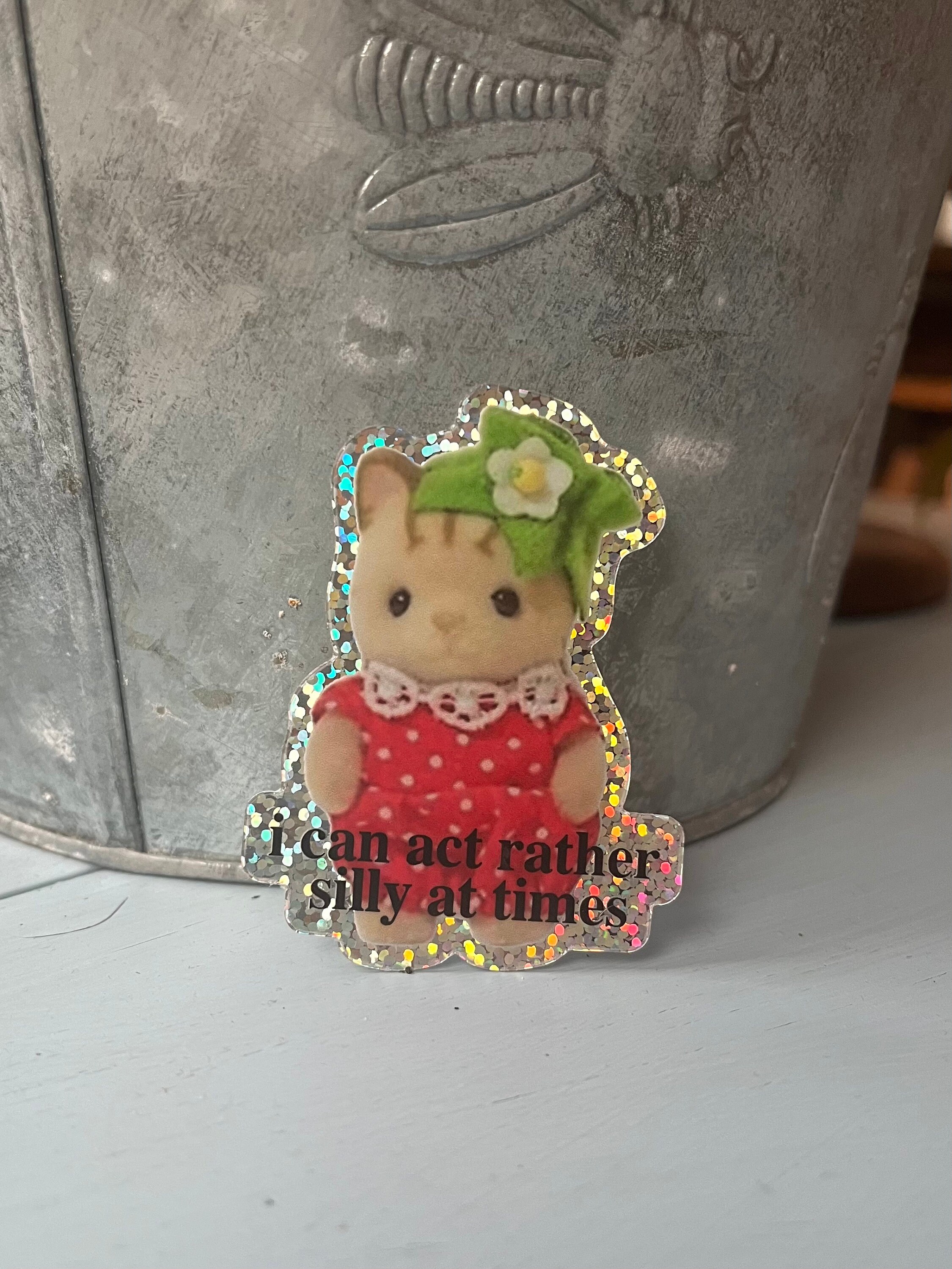 Calico Critter Silly Glitter Sticker - Etsy