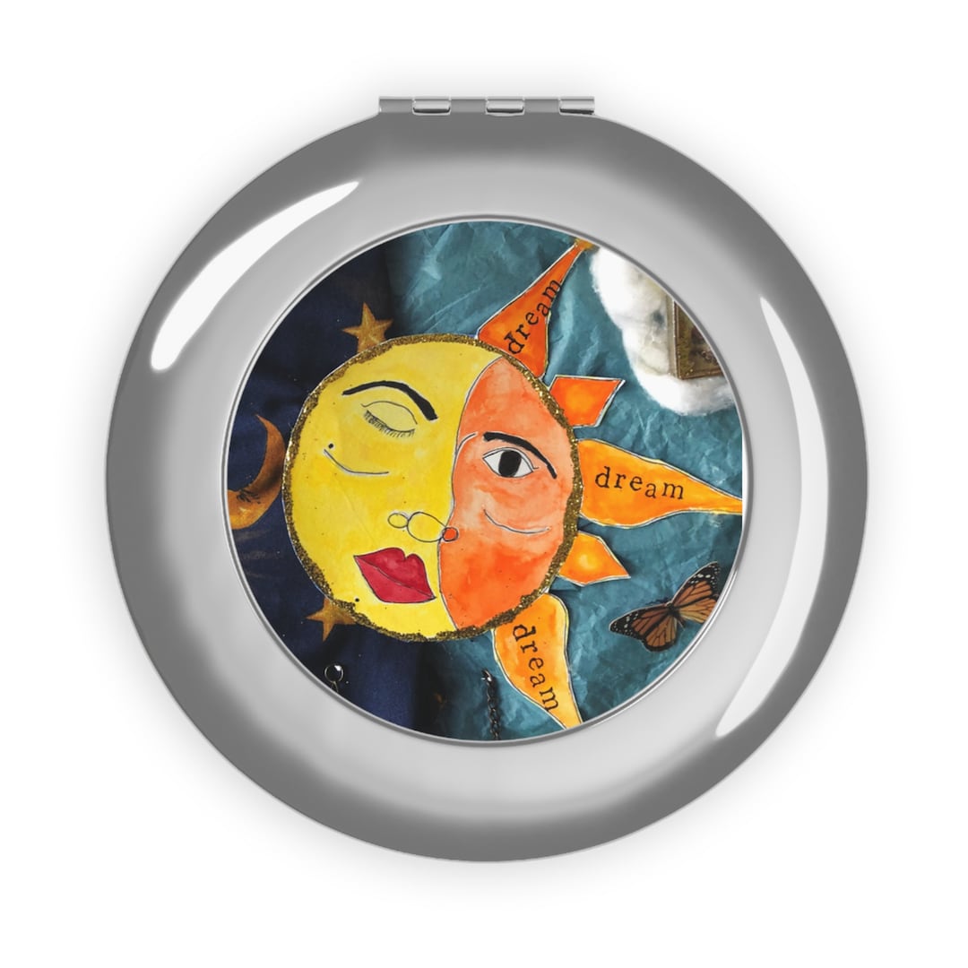 Mystic Celestial Circus Sun and Moon Cosmetic Compact Makeup Travel ...
